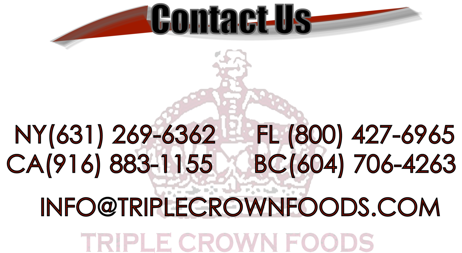 Triple Crown Foods Inc. – Purveyors to the Quality Trade